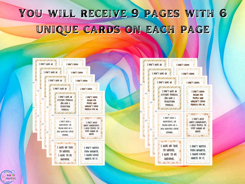 54 Hilarious Affirmation Cards: Laugh Your Way to Positivity (printable ...