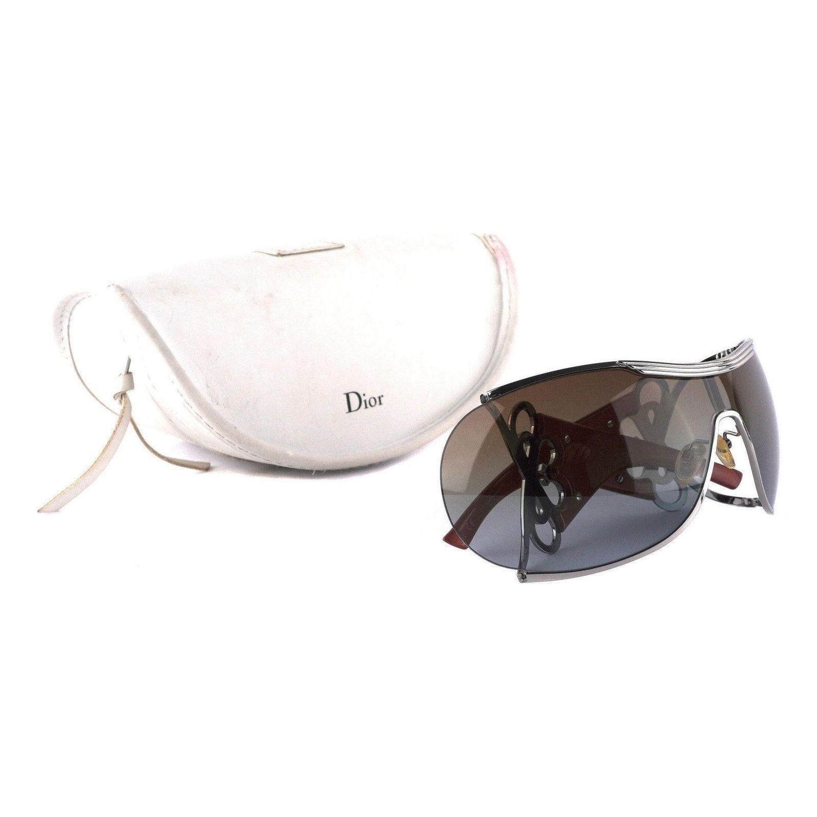 Vintage Christian Dior Diori Mask Shield Silver Sunglasses - Etsy