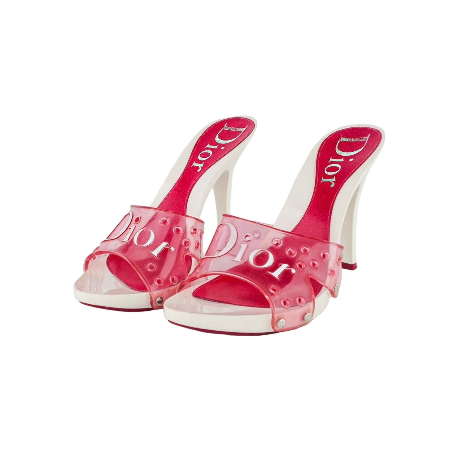 Christian Dior SS 2004 by Galliano White Pink Jelly Heels - Etsy