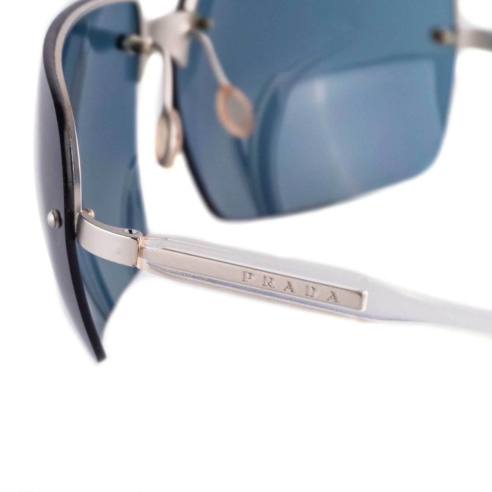 Prada SPR 76A Vintage Matte Transparent Rimless Sunglasses - Etsy