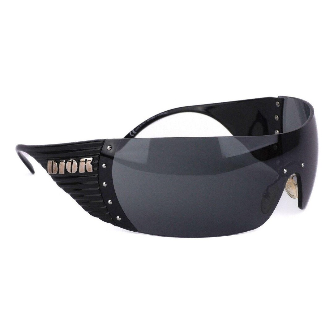 Christian Dior 90’s Bike 4 Shield Old Logo Black Sunglasses - Etsy
