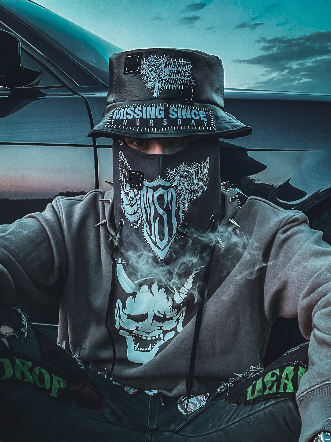 Patched Mask Citymorgue/zillakami/sosmula - Etsy