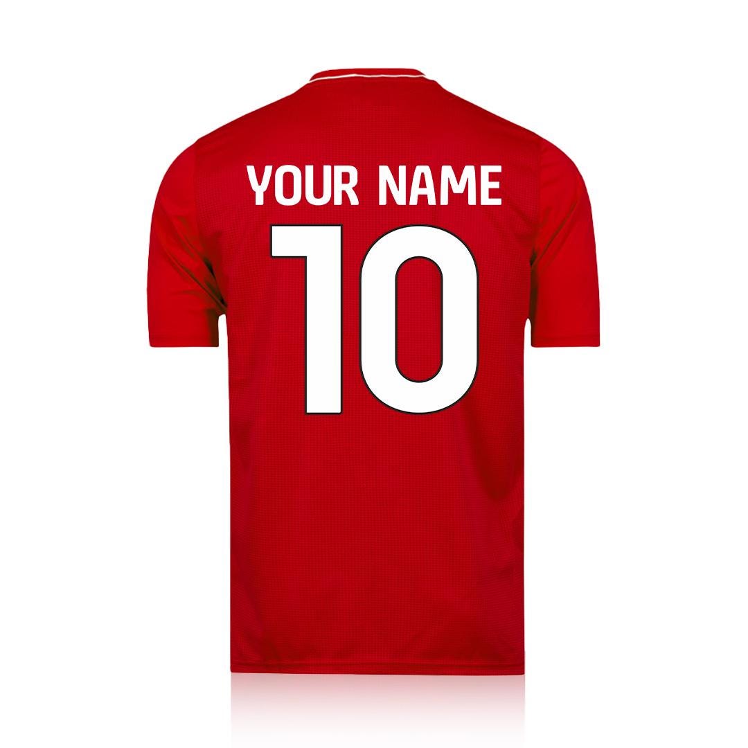 Fan Style EFL White Name & Number | Custom Iron-on Name and Number in a ...