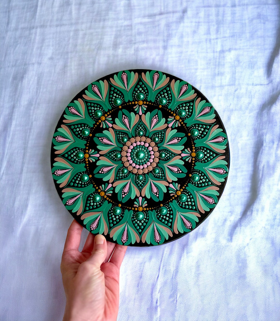 25cm Hand-painted Mandala - Etsy