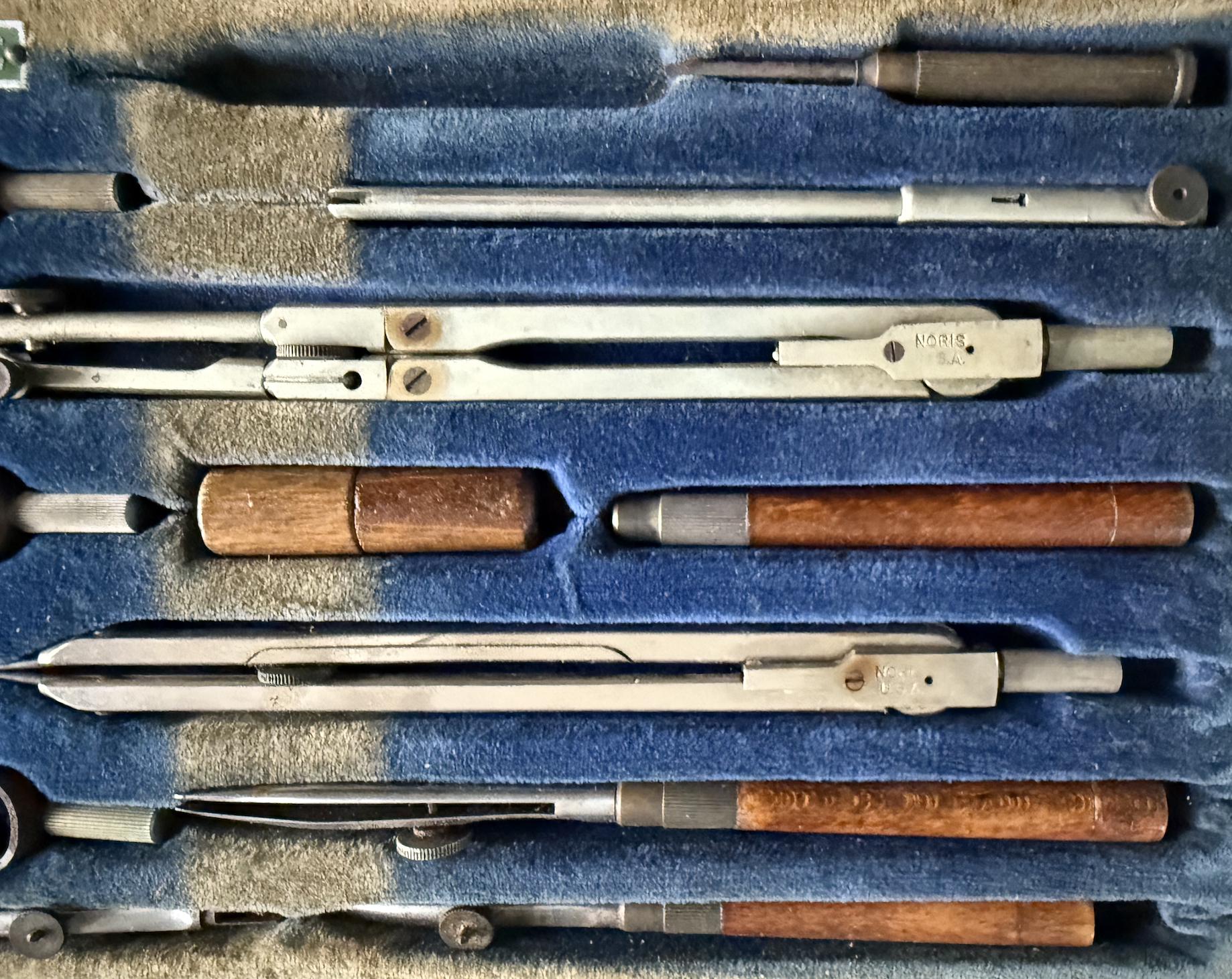 Antique Drafting Set F. Weber Co. Complete - Etsy