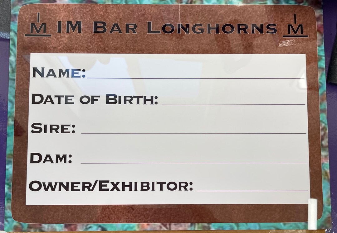 Custom Stall Signs - Etsy