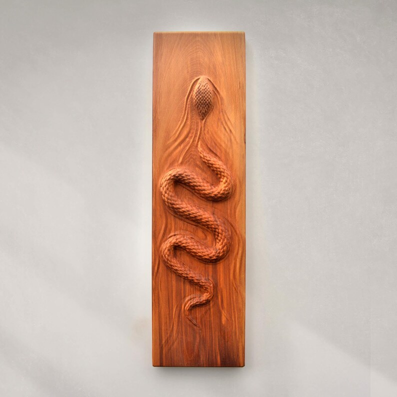 Beech Wood Snake Sculpture: Rustic Wall Decor - Etsy