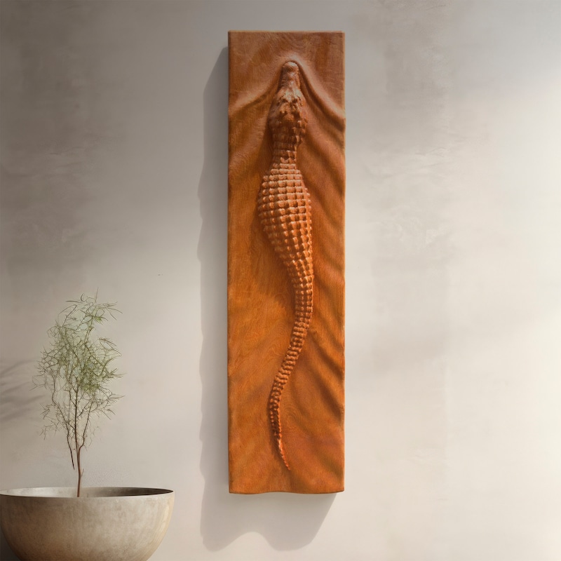 Wall Art Wood Carved Animal - Etsy UK