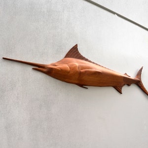 Wooden Marlin Wall Decor Marlin Fish Wooden Wall Art Large Size Wooden ...
