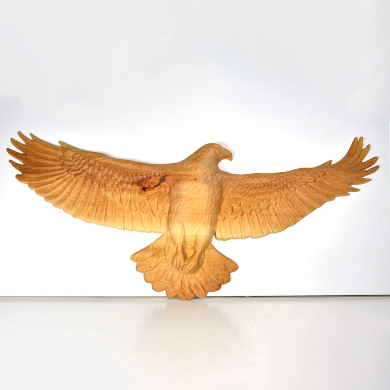 Wooden Eagle Carving Wooden Carvings for Wall Wall Art - Etsy Australia
