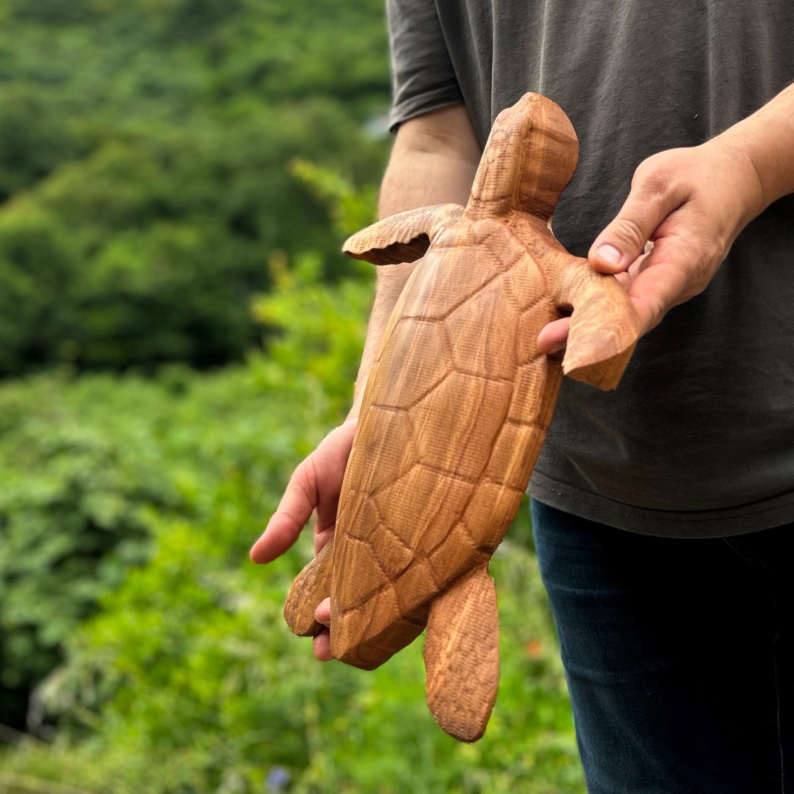 Hand Carved Wooden Turtle Wall Art: Rustic Ocean Decor - Etsy
