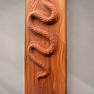 Beech Wood Snake Sculpture: Rustic Wall Decor - Etsy