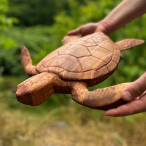 Hand Carved Wooden Turtle Wall Art: Rustic Ocean Decor - Etsy