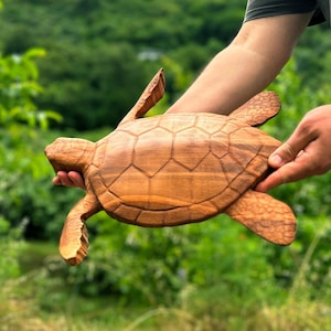 Hand Carved Wooden Turtle Wall Art: Rustic Ocean Decor - Etsy