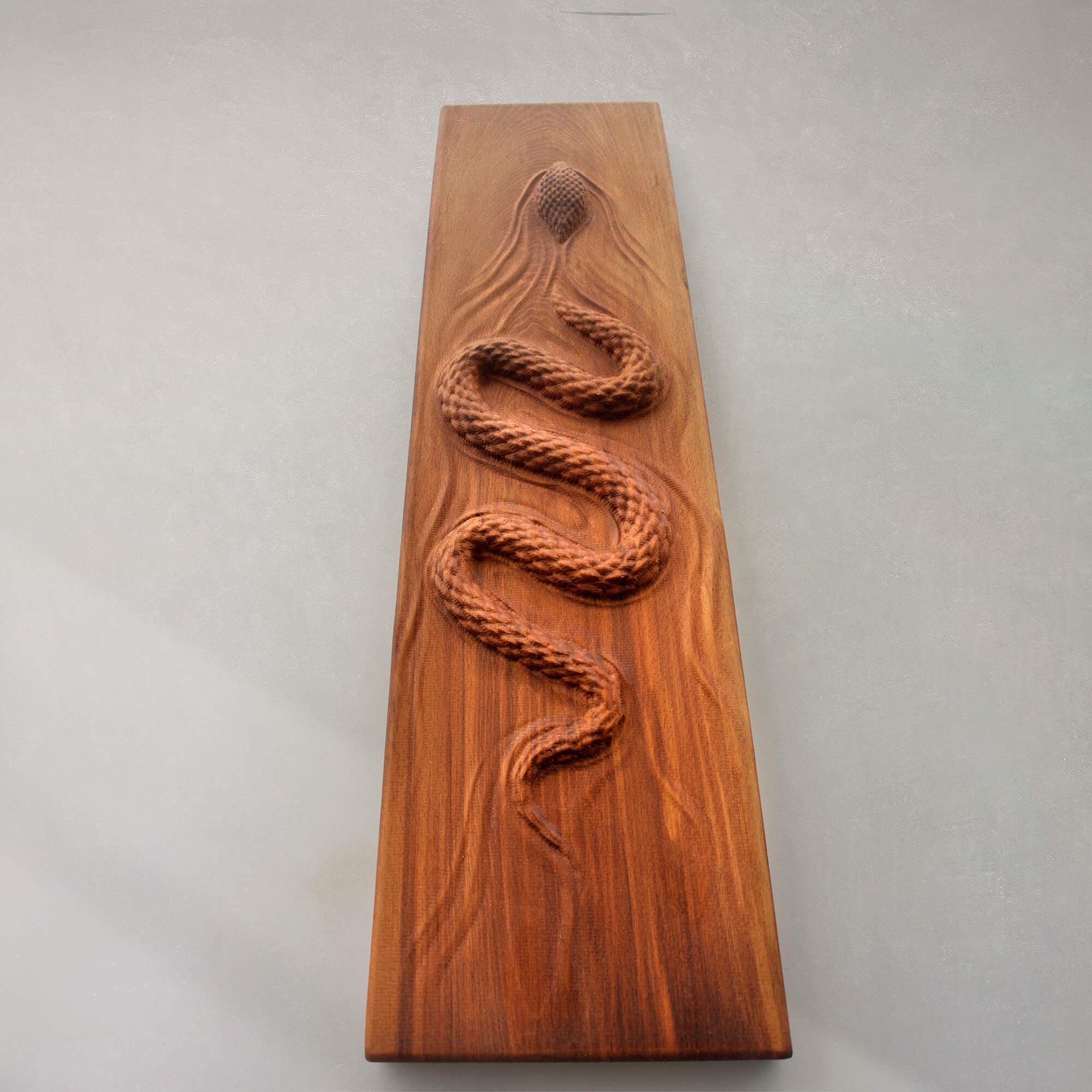 Beech Wood Snake Sculpture: Rustic Wall Decor - Etsy