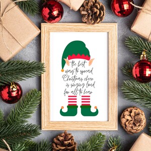 Christmas Printable, Christmas Wall Art, Christmas Elf Printable ...