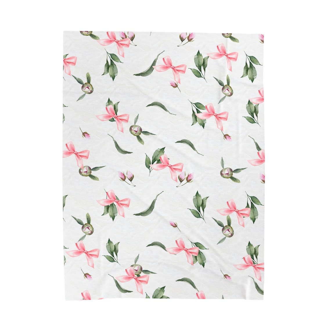 Coquette Velveteen Plush Blanket, Coquette Room Decor, Pink Bow Blanket ...