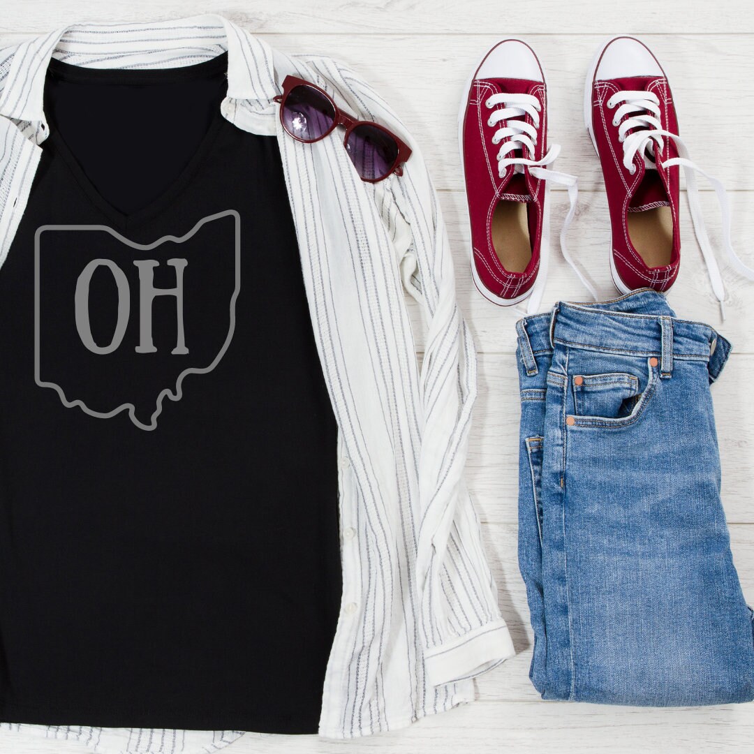 O-H-I-O Tee, State of Ohio Tee, Ohio Tshirt, Buckeye State T-shirt ...