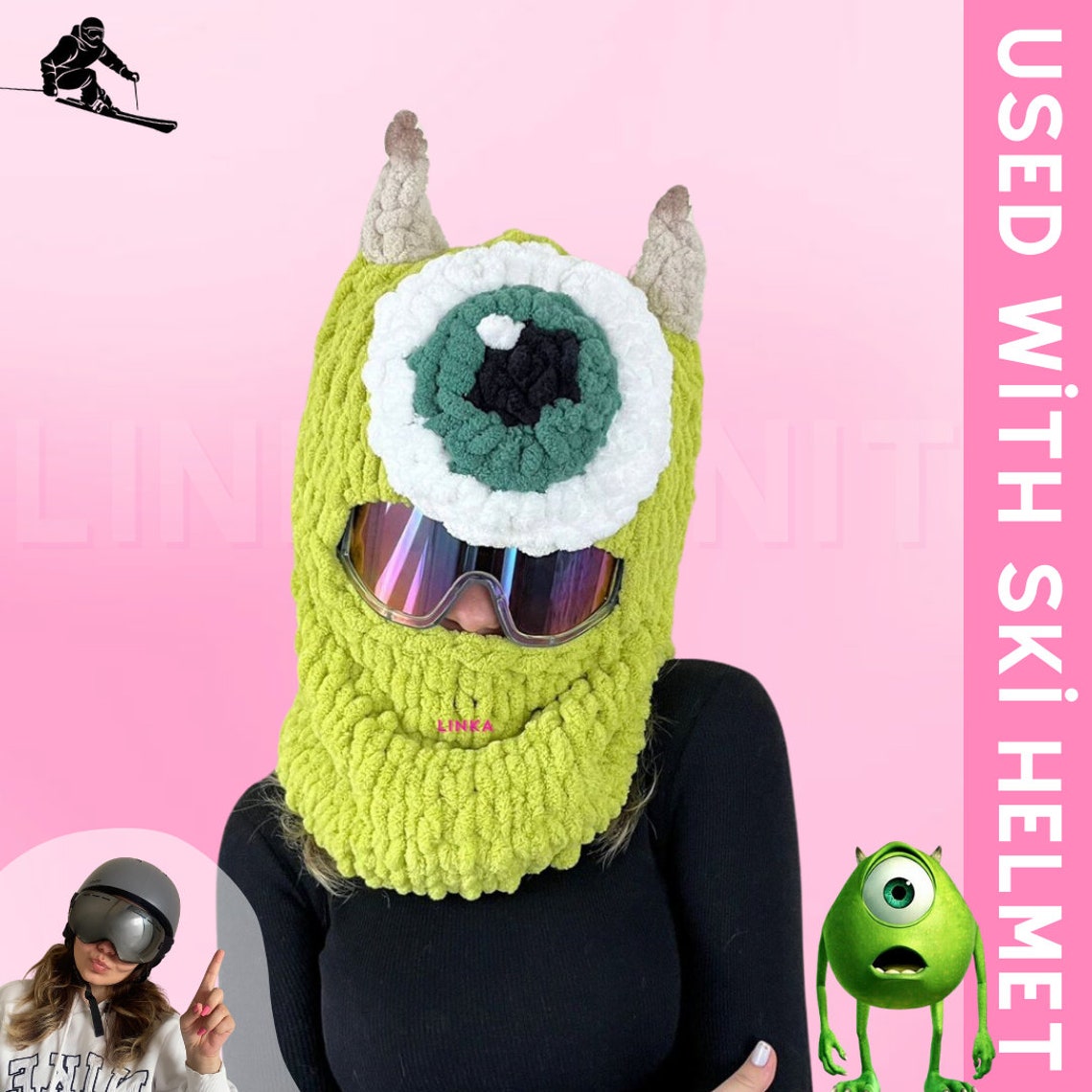 Cartoon Character Ski Mask & Balaclava, Handmade Ski Mask,ski Helmet ...