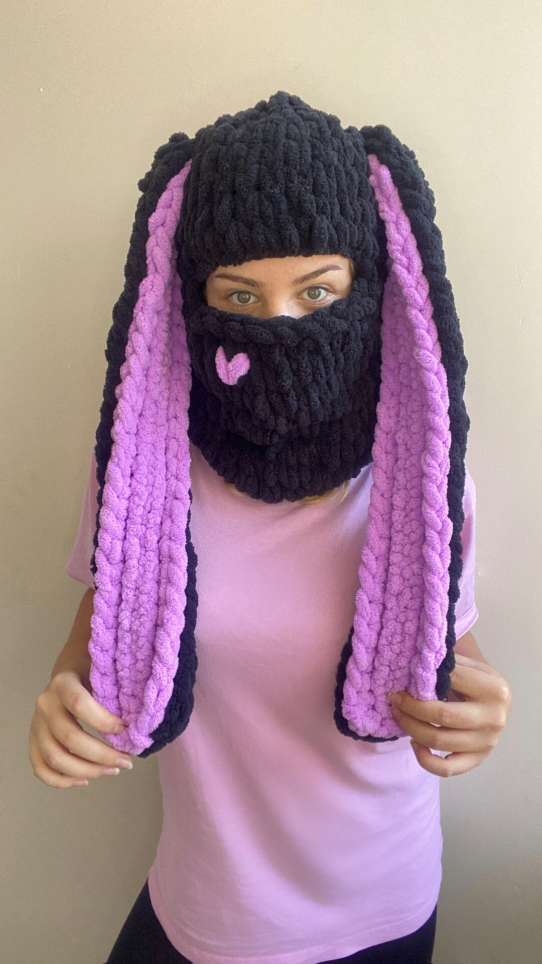 Long Ear Bunny Balaclava,big Bunny Mask,bunny Ears Balaclava,daily Ski ...