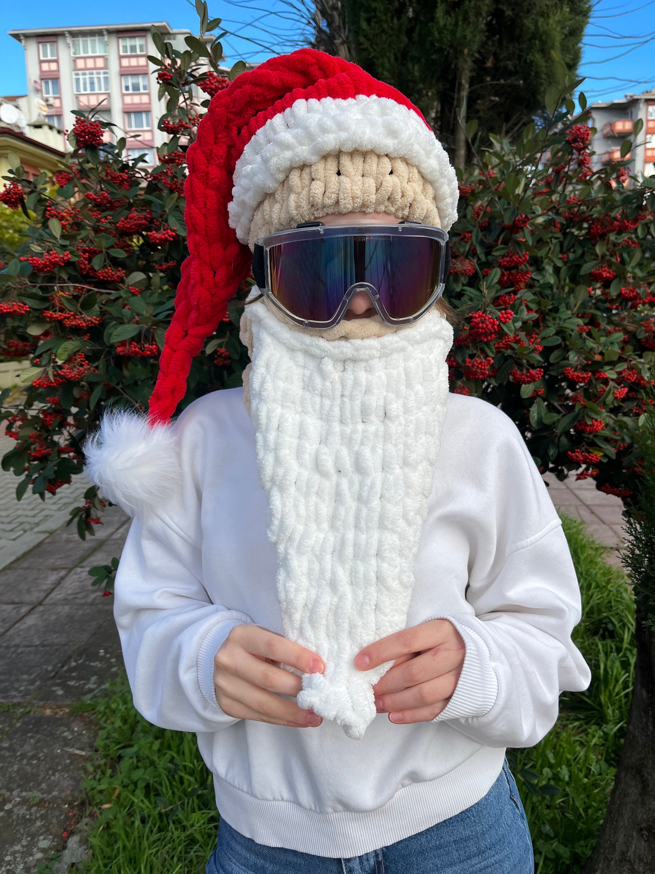 Santa Claus Balaclava Santa Claus Ski Mask Helmet Protector, Balaclava ...