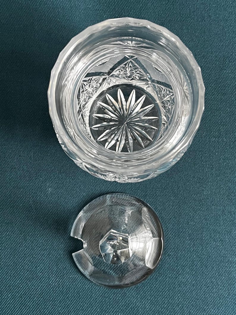 1960s Starburst Crystal Jam Jar - Etsy