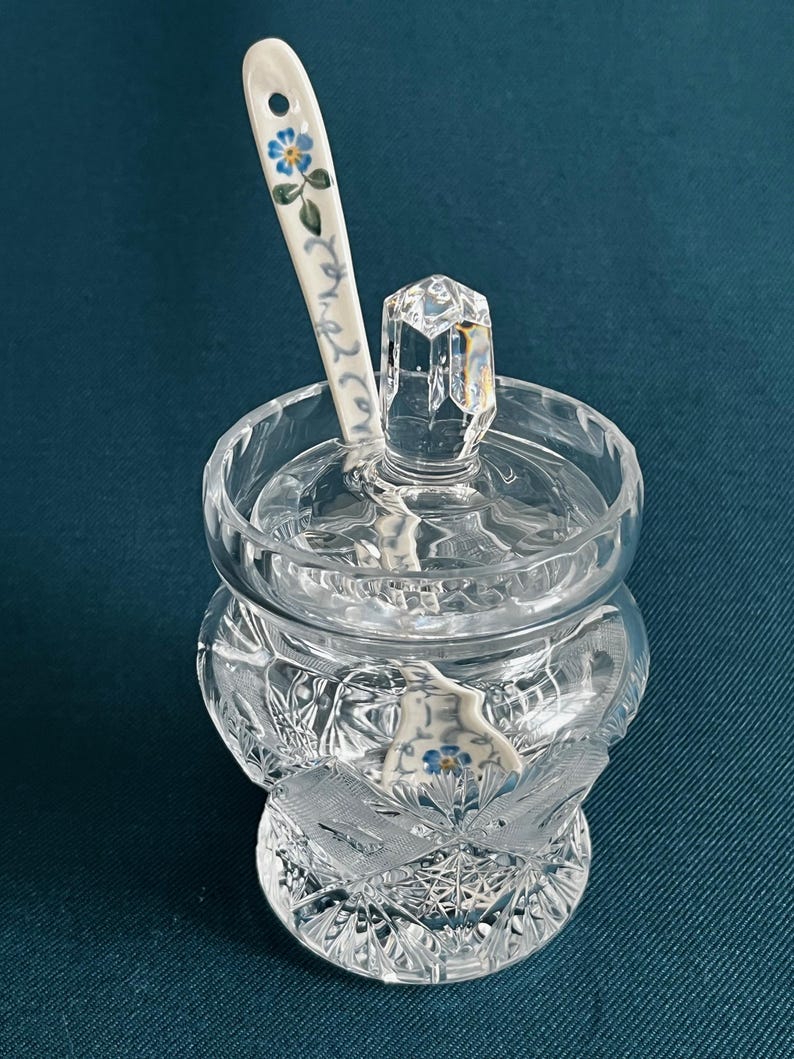 1960s Starburst Crystal Jam Jar - Etsy