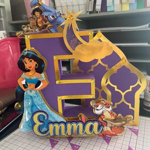 Princess Jasmine 3D Letter - Etsy
