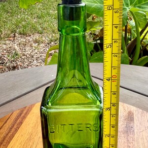 Vintage Wheaton Green Root Bitters Bottle With Rubber Stopper Marked ...
