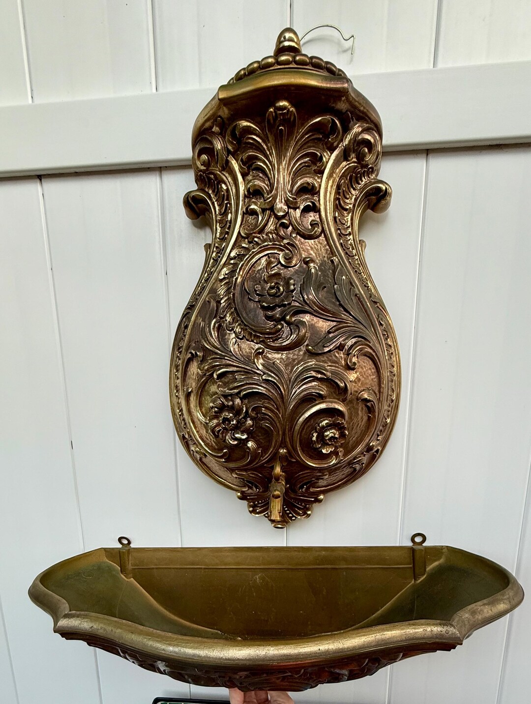 Vintage SYROCO Set of 2 (two) LARGE Wall Planter and Faux Water ...