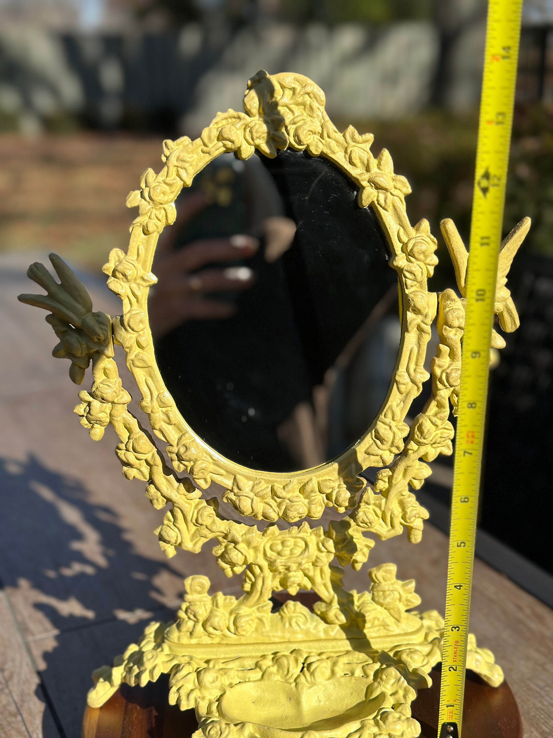 Vintage French Style Ornate Vanity Mirror, Robert EMIG 1440, Standing ...