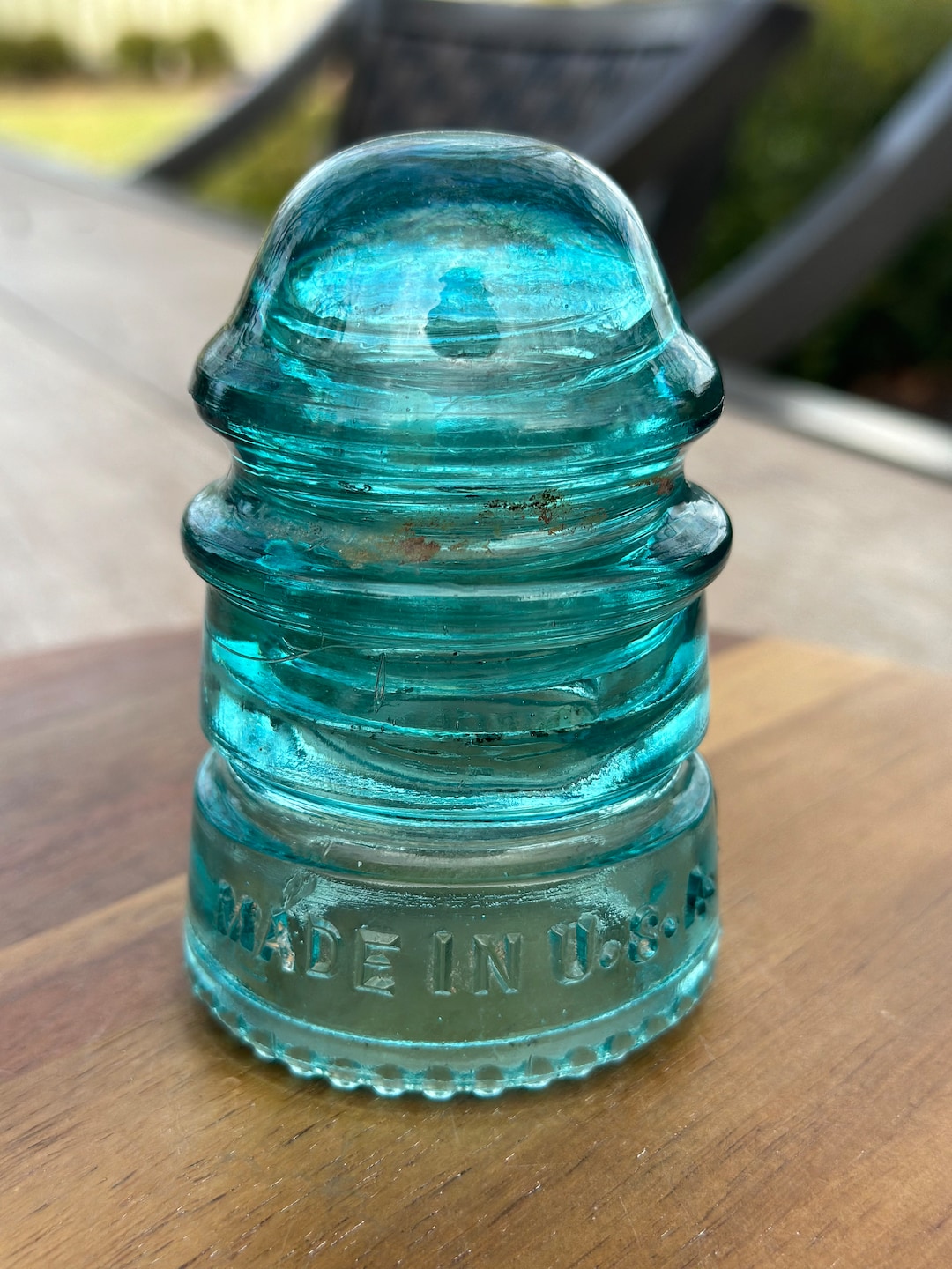 Vintage Hemingray 12 Aqua Teal Glass Insulator - Etsy