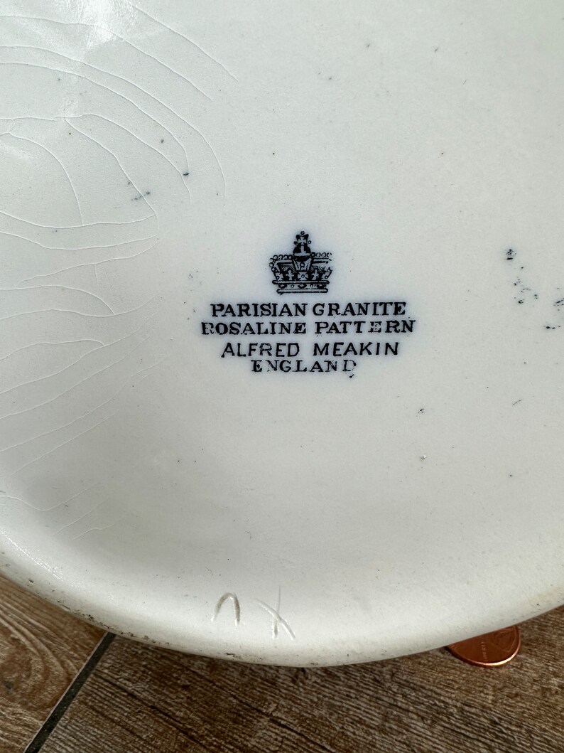 Antique Alfred Meakin Parisian Granite Rosaline Pattern 13 - Etsy