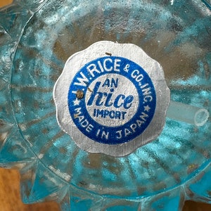 Vintage Irice Blue Glass Perfume Bottle With Atomizer - Etsy