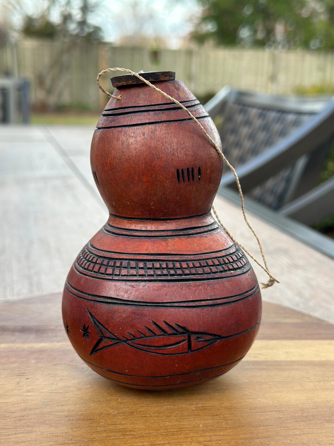 Vintage Hand-carved Storage Gourd From Tanzania - Etsy