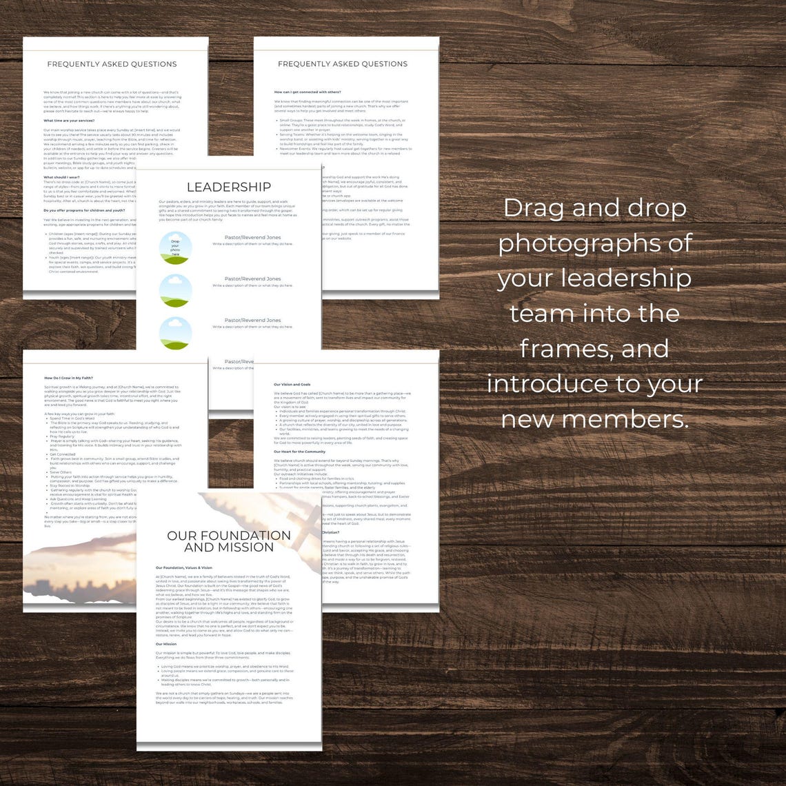 Church Welcome Packet Template: New Member Brochure, Canva Editable (A4 ...