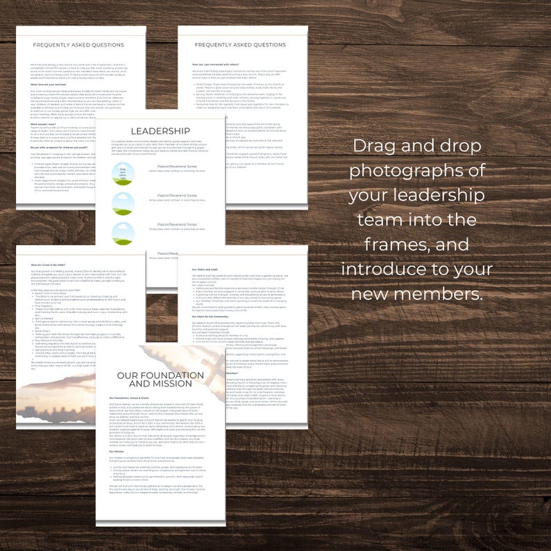 Church Welcome Packet Template: New Member Brochure, Canva Editable (A4 ...