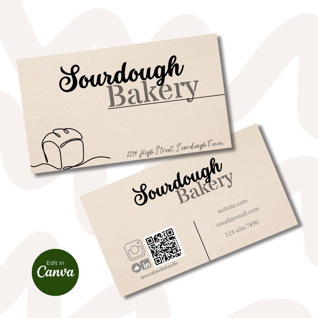 Bakery Business Card Template QR Code, Corporate Business Card Template ...