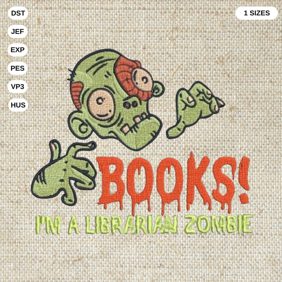 Zombie Embroidery Design Machine Embroidery - Etsy