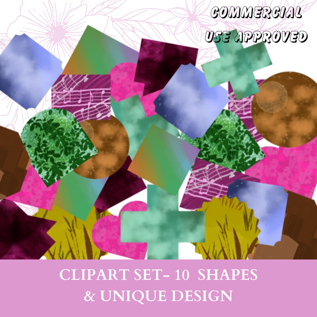 Commercial Use OK Clipart of Shapes Unique Abstract Designs - Etsy