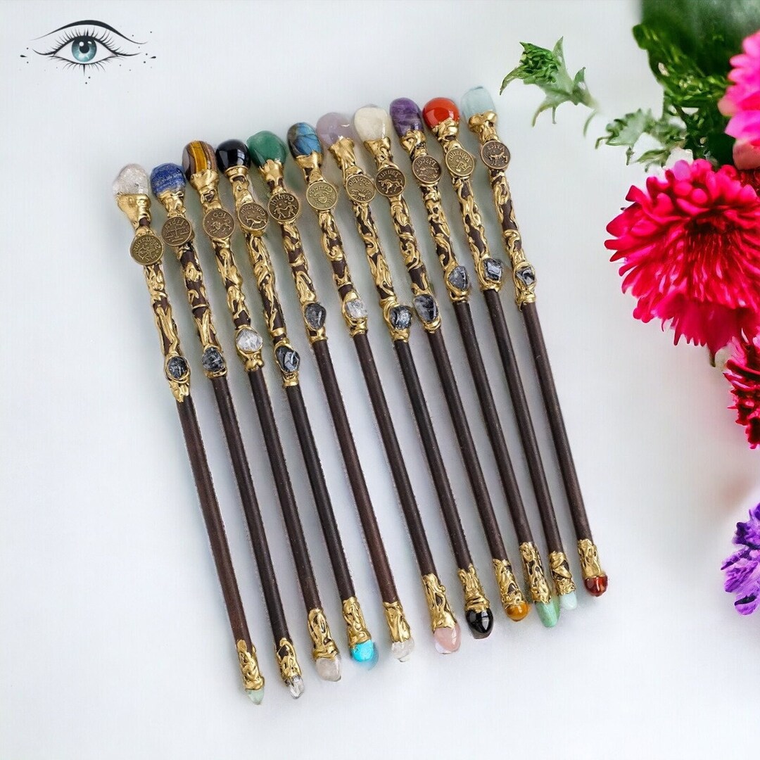 Magic Crystal Wand, Zodiac Wand, Cosplay, Elestial, Healing Gemstone ...