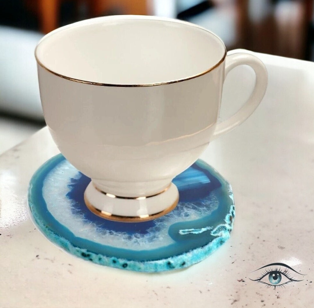Agate Coaster, Crystal Coaster, Stone Coasters, Nature, Blue Agate ...