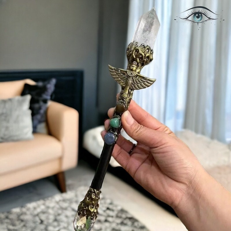 Magic Crystal Wand, Zodiac Wand, Cosplay, Elestial, Healing Gemstone ...
