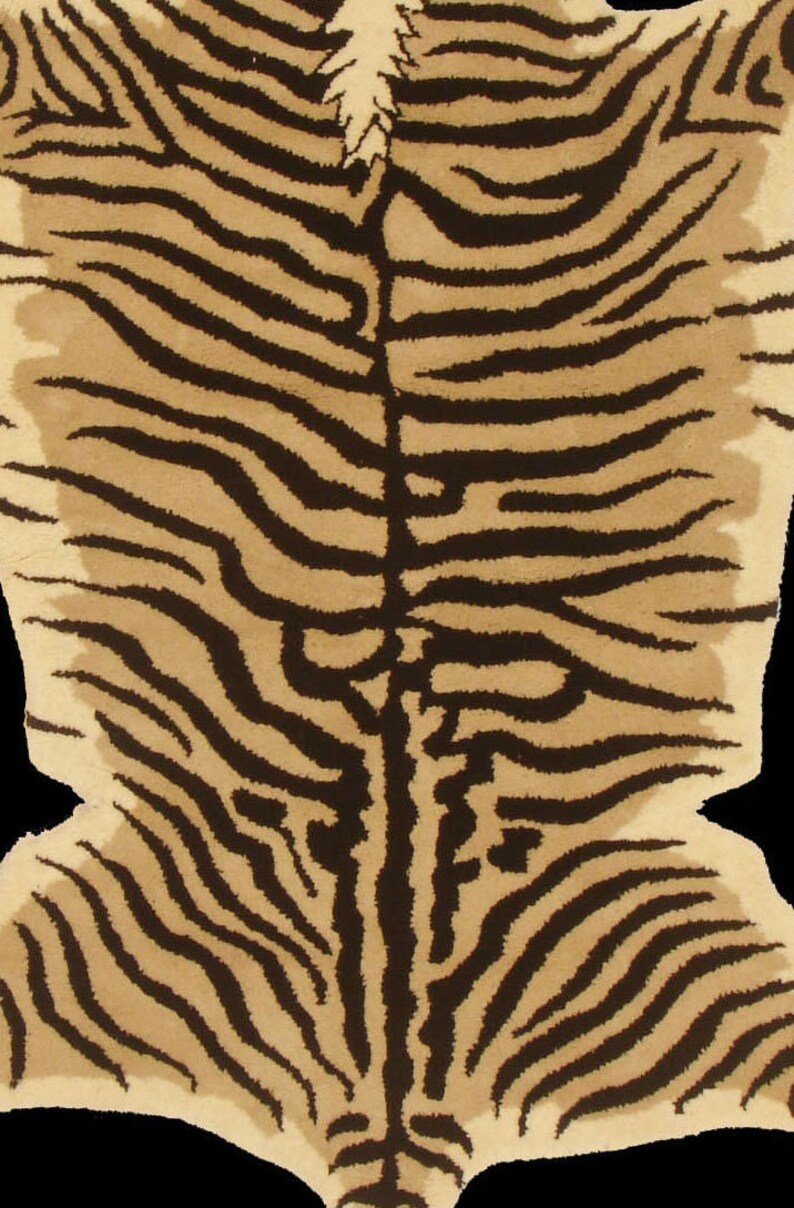 Indian Hand Tufted Wool Zebra Rug 3'x5' - Etsy