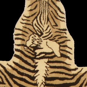 Indian Hand Tufted Wool Zebra Rug 3'x5' - Etsy