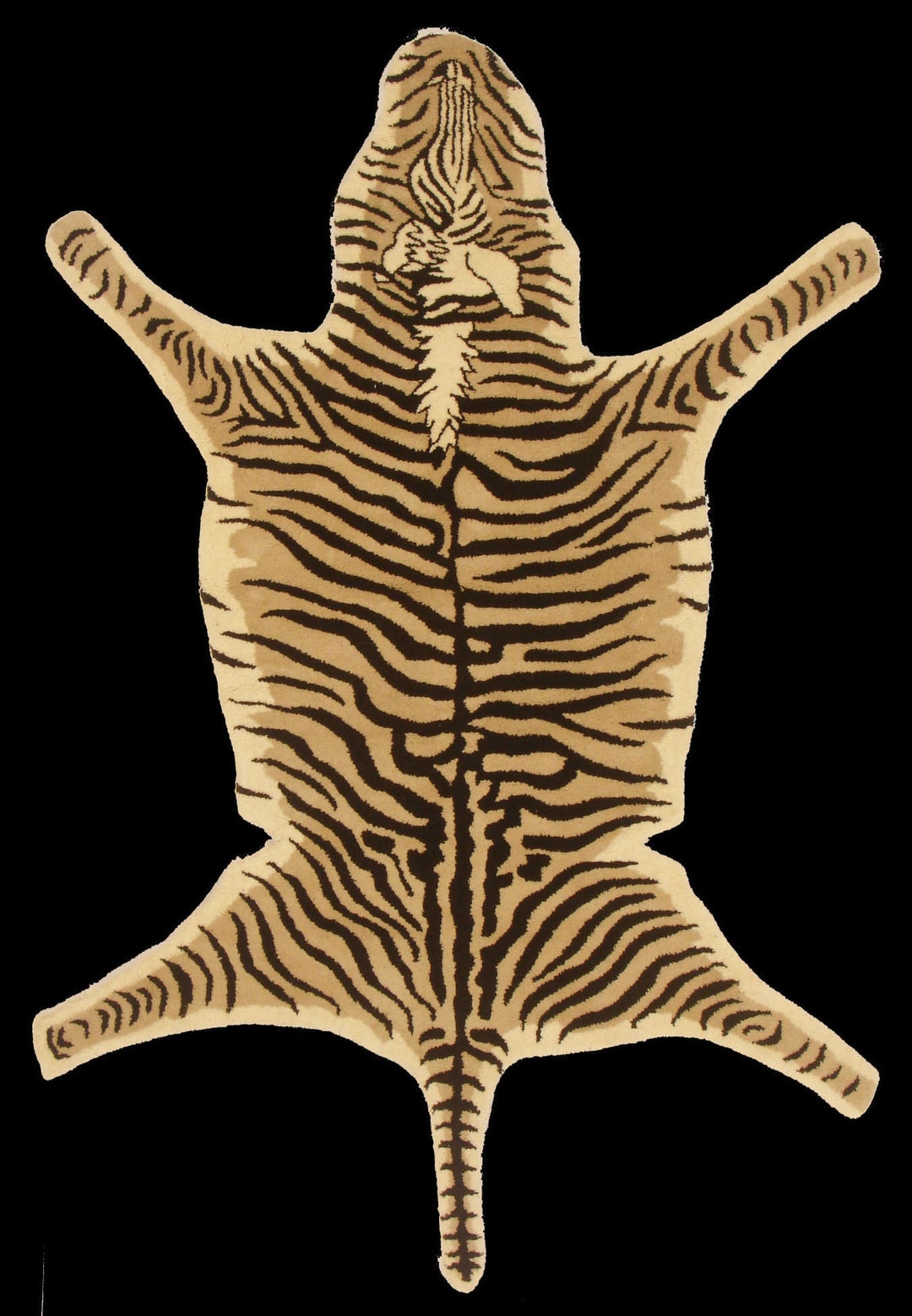 Indian Hand Tufted Wool Zebra Rug 3'x5' - Etsy