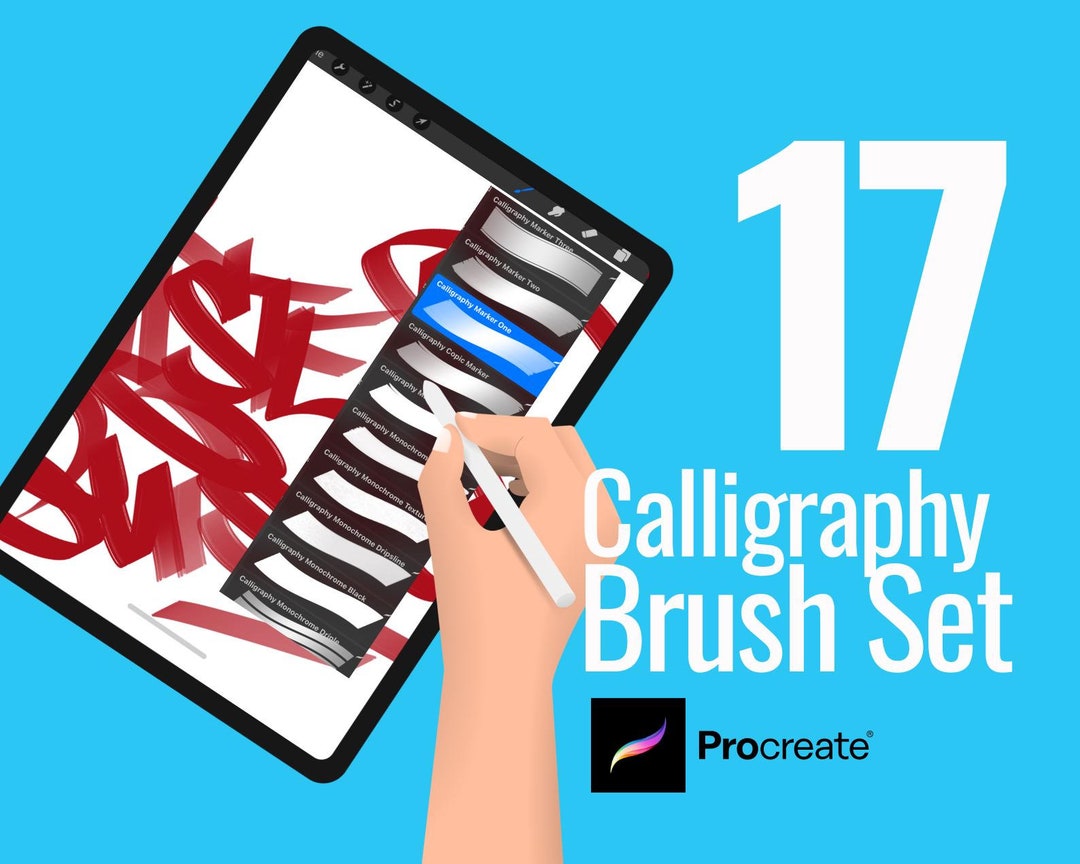 Brush Set for Procreate | Calligraphy Brushes | 17 Unique Brushes - Etsy