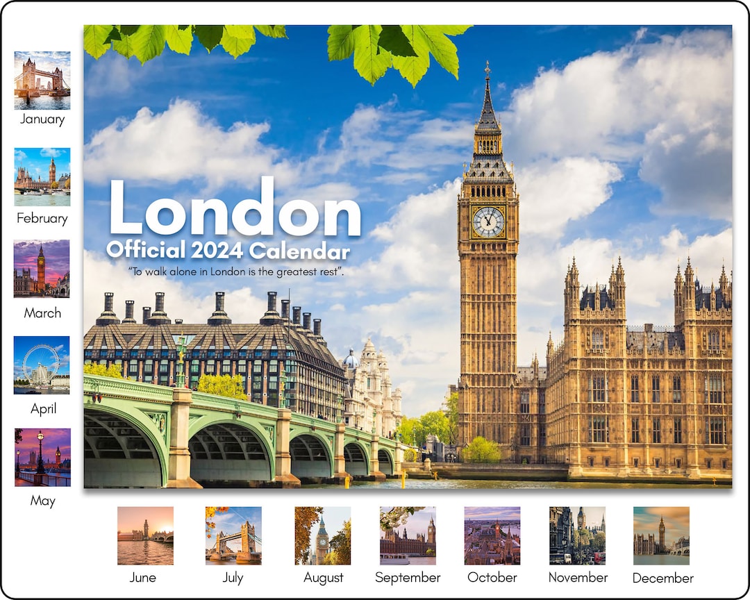 2024 London Wall Calendar London Photo Calendar London 2024 - Etsy