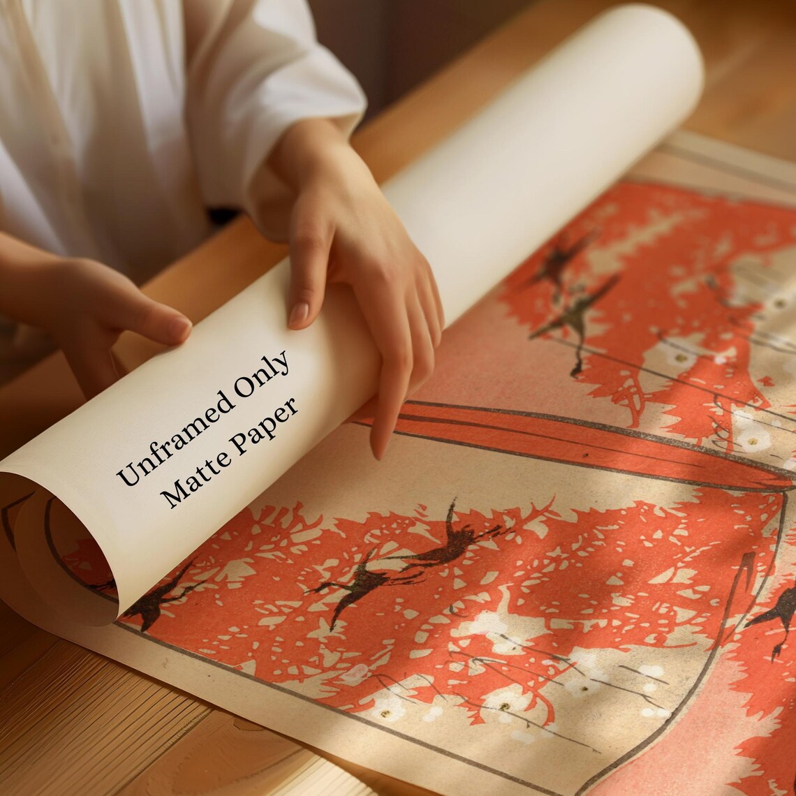 Japanese Red Kimono, Japanese Art Print, Japanese Poster, Yachigusa ...