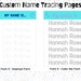 Custom Name Tracing Sheet Printable Handwriting Practice Page ...